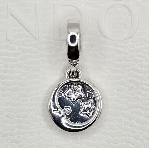 Pandora | Jewelry | Authentic Pandora Moon Star Dangle Charm | Poshmark